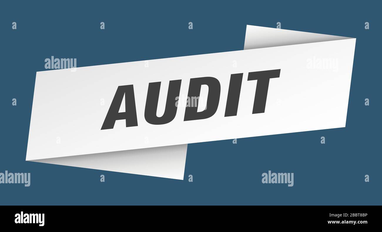 audit banner template. audit ribbon label sign Stock Vector Image & Art ...
