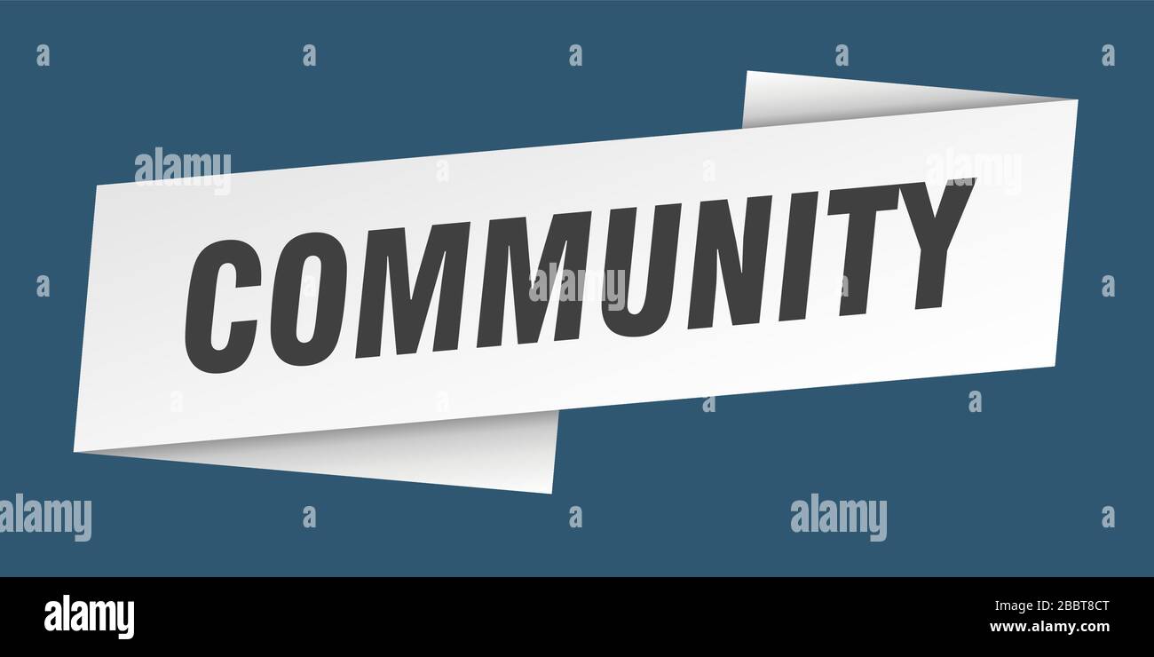 community banner template. community ribbon label sign Stock Vector ...