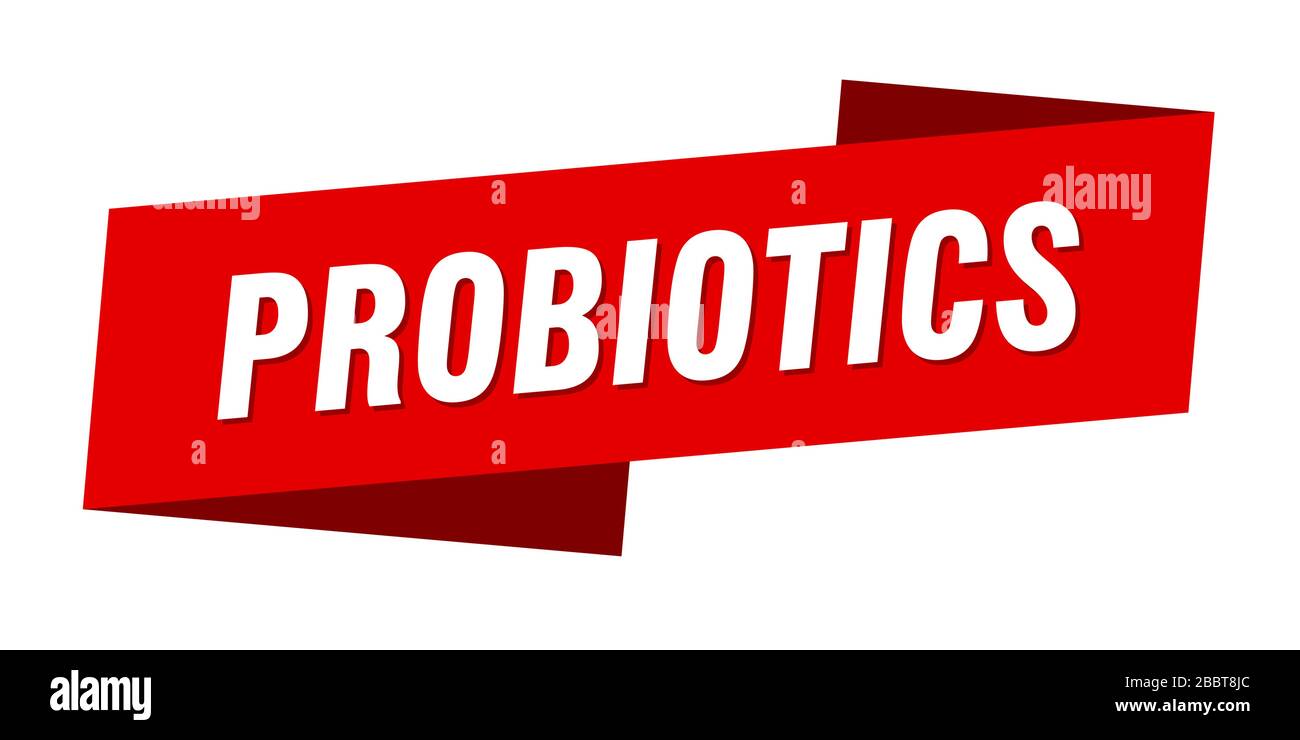 probiotics banner template. probiotics ribbon label sign Stock Vector ...