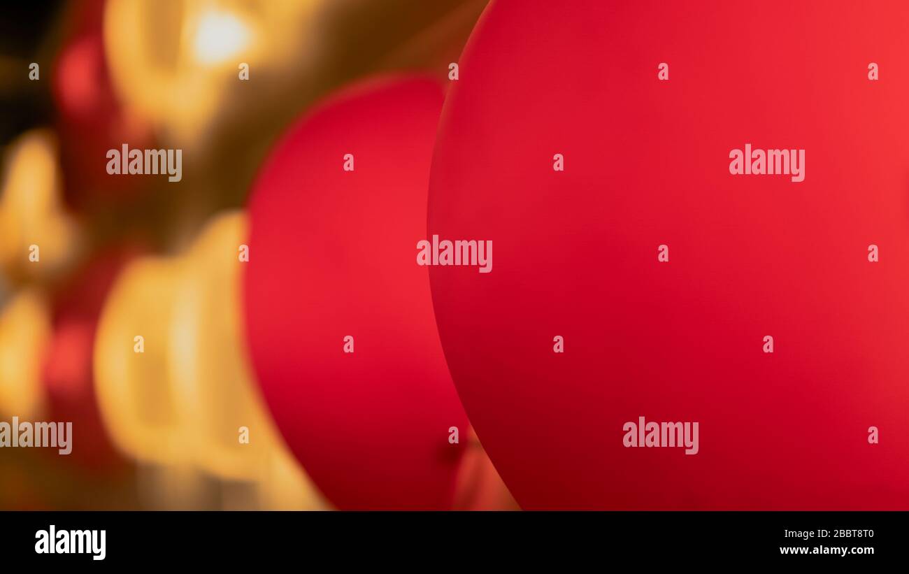 beautiful red and blue lamps in the decor Stock Photo - Alamy
