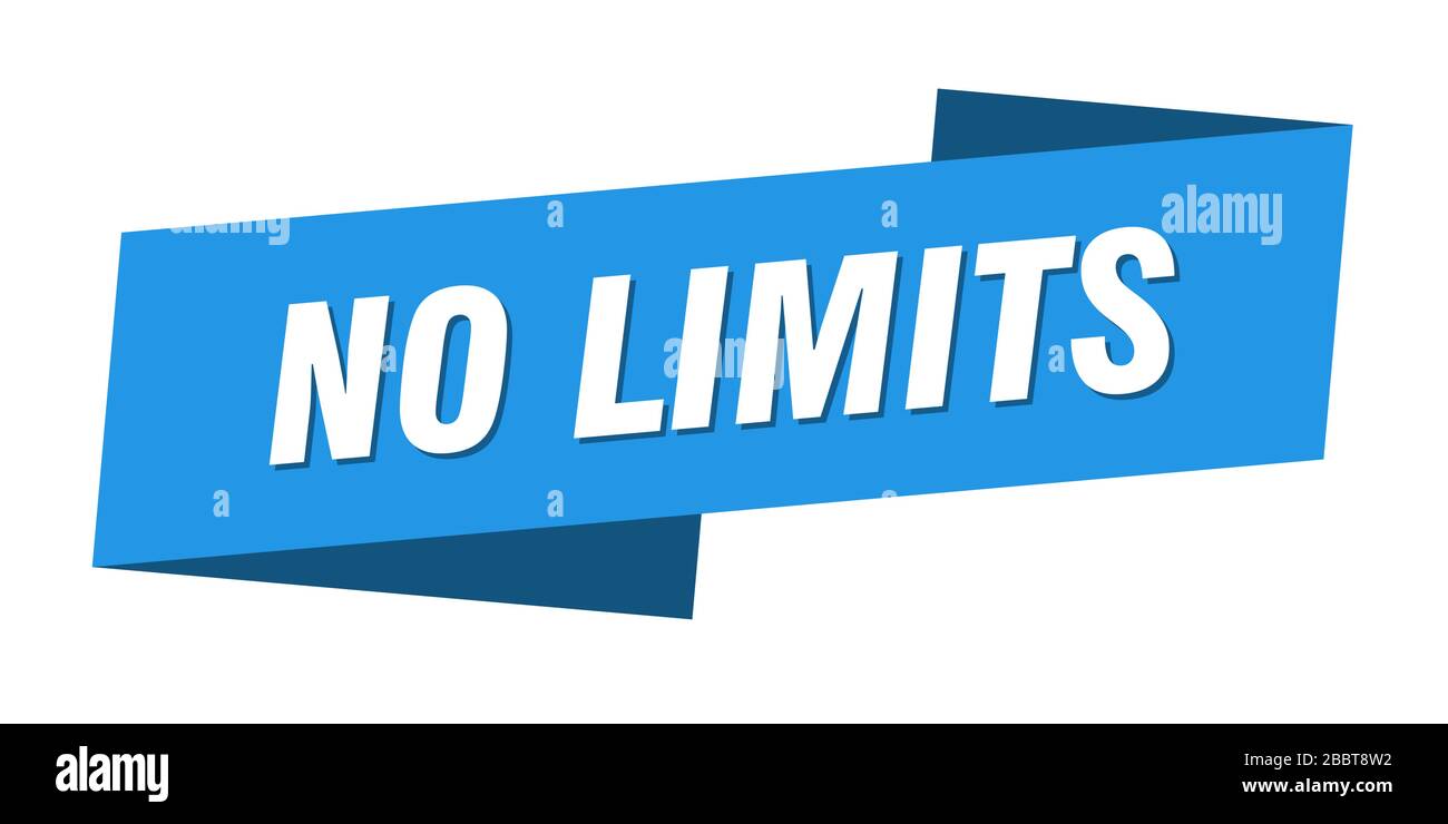no limits banner template. no limits ribbon label sign Stock Vector ...