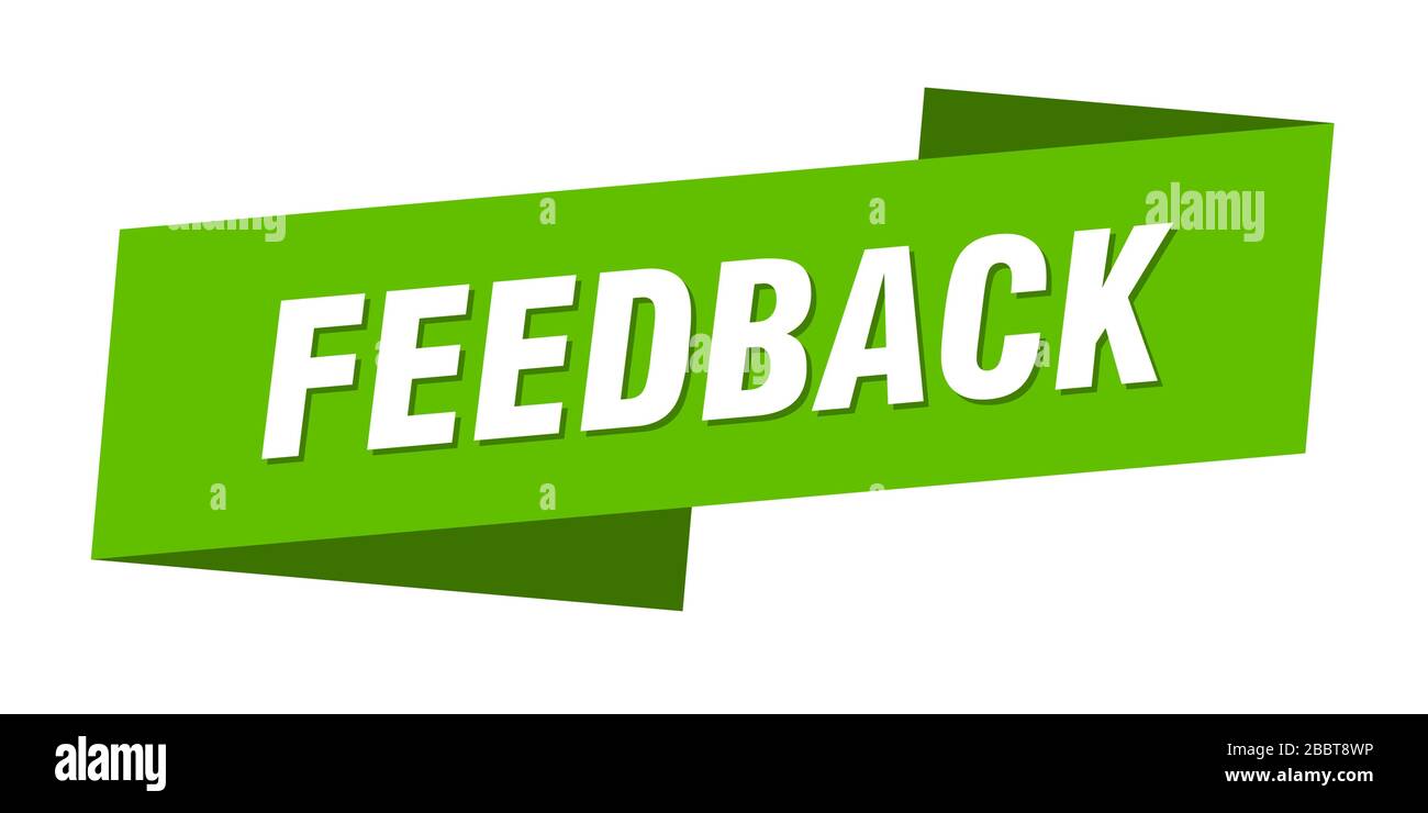 feedback banner template. feedback ribbon label sign Stock Vector Image ...