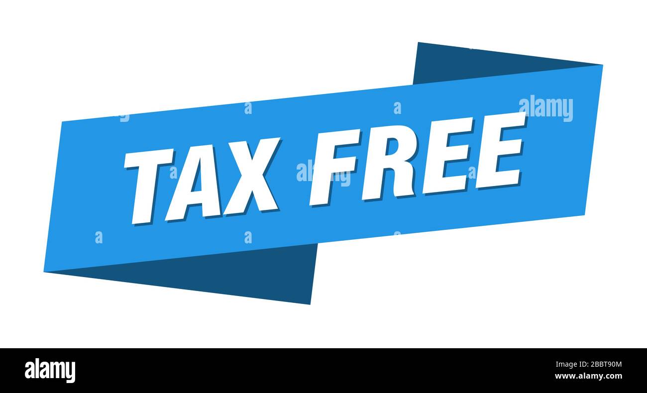 tax free banner template. tax free ribbon label sign Stock Vector Image ...