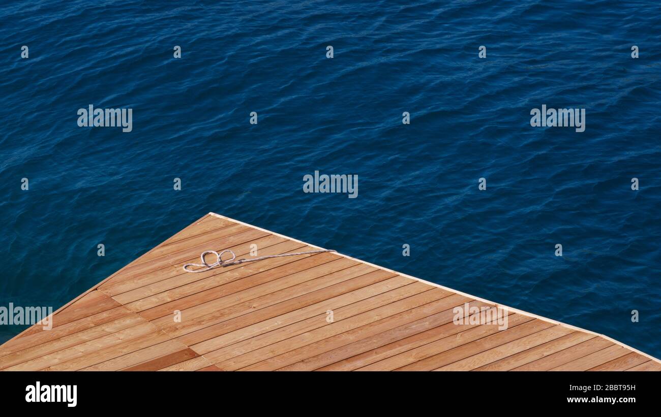 sea berth made of wood Stock Photo - Alamy