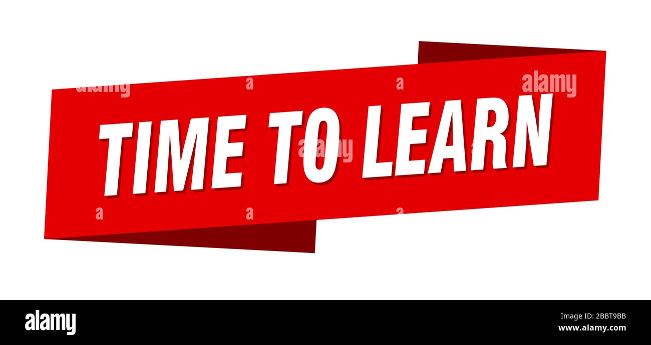 Time learn ribbon isolated hi-res stock photography and images - Alamy
