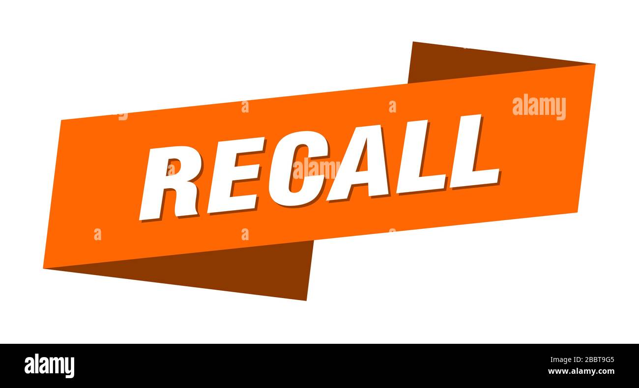 recall banner template. recall ribbon label sign Stock Vector Image ...