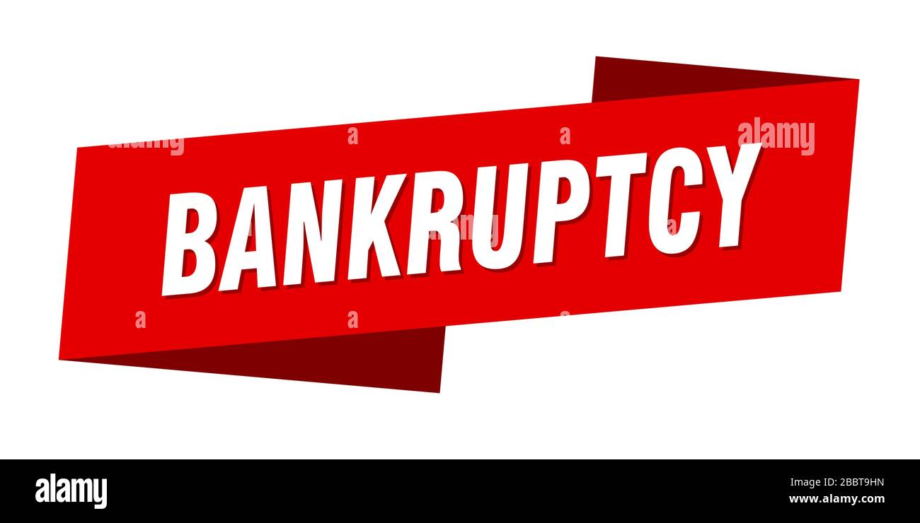 bankruptcy banner template. bankruptcy ribbon label sign Stock Vector ...