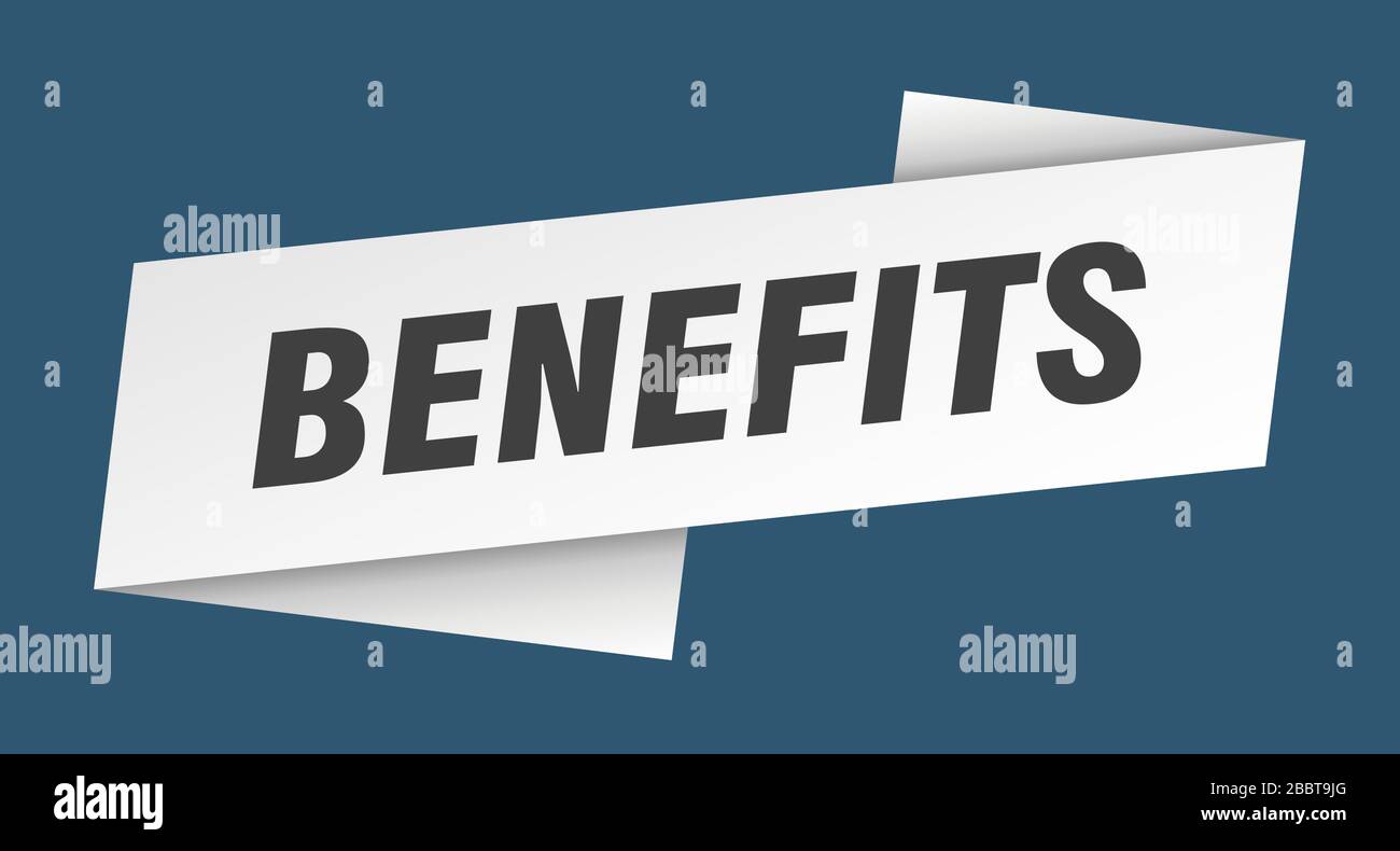 benefits banner template. benefits ribbon label sign Stock Vector Image ...