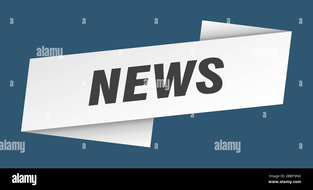 news banner template. news ribbon label sign Stock Vector Image & Art ...