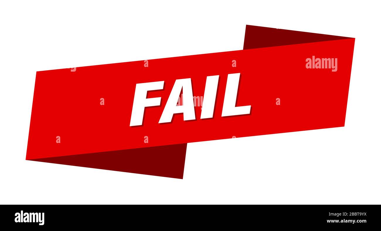 fail banner template. fail ribbon label sign Stock Vector Image & Art ...