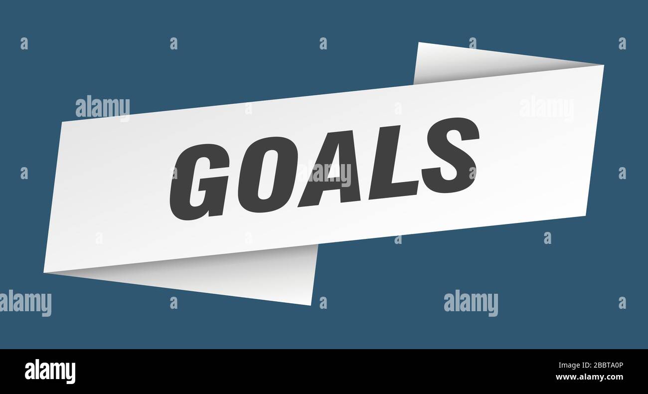 goals banner template. goals ribbon label sign Stock Vector Image & Art ...
