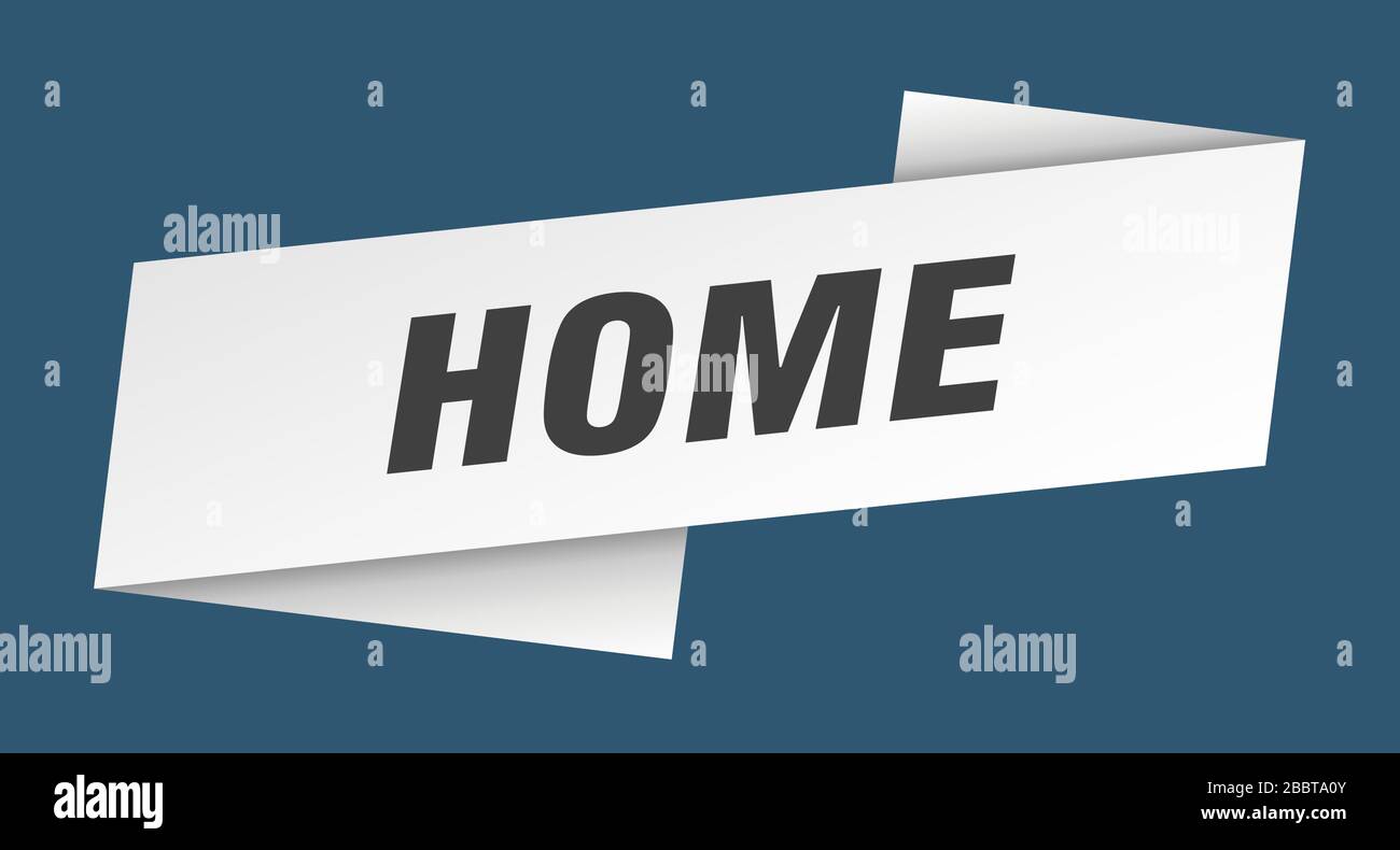 home banner template. home ribbon label sign Stock Vector Image & Art ...