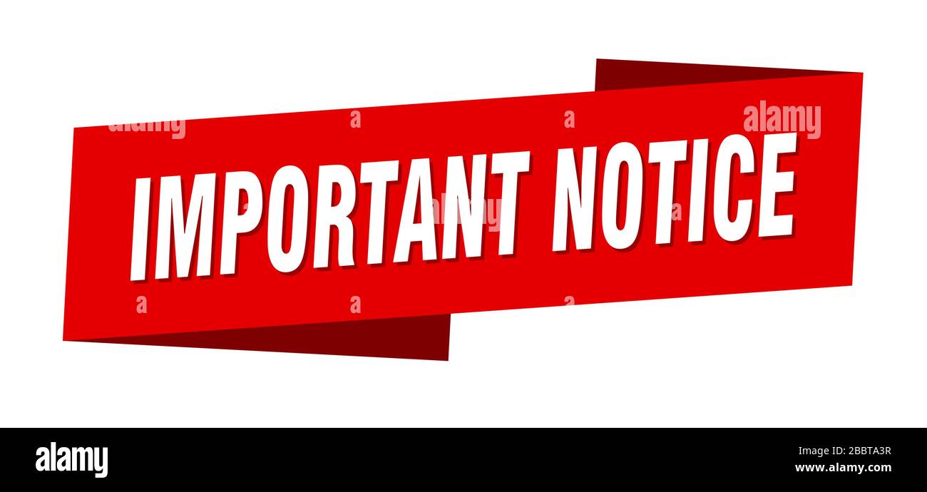 important notice banner template. important notice ribbon label sign ...