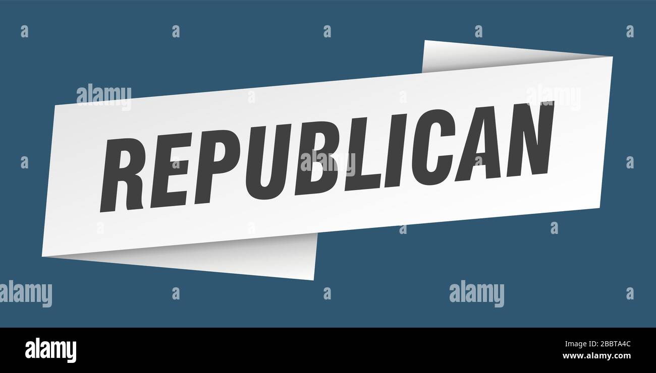 republican banner template. republican ribbon label sign Stock Vector ...