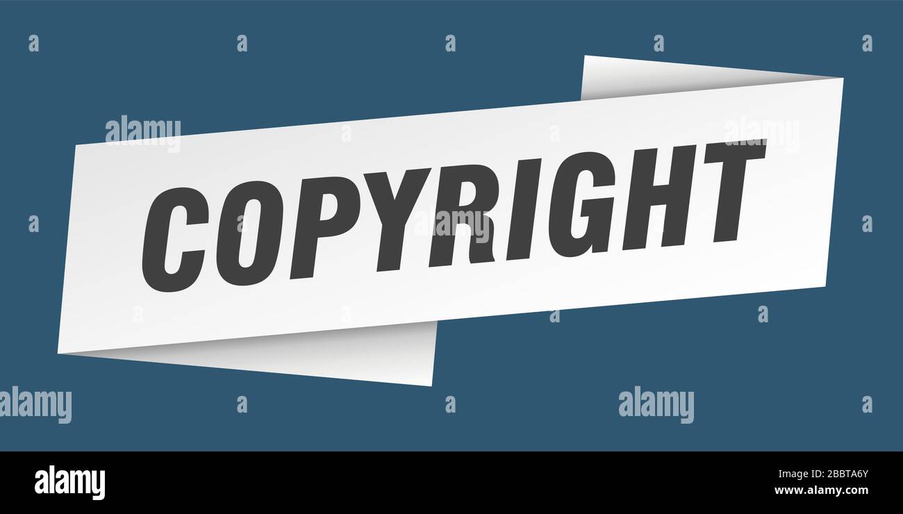 copyright banner template. copyright ribbon label sign Stock Vector ...
