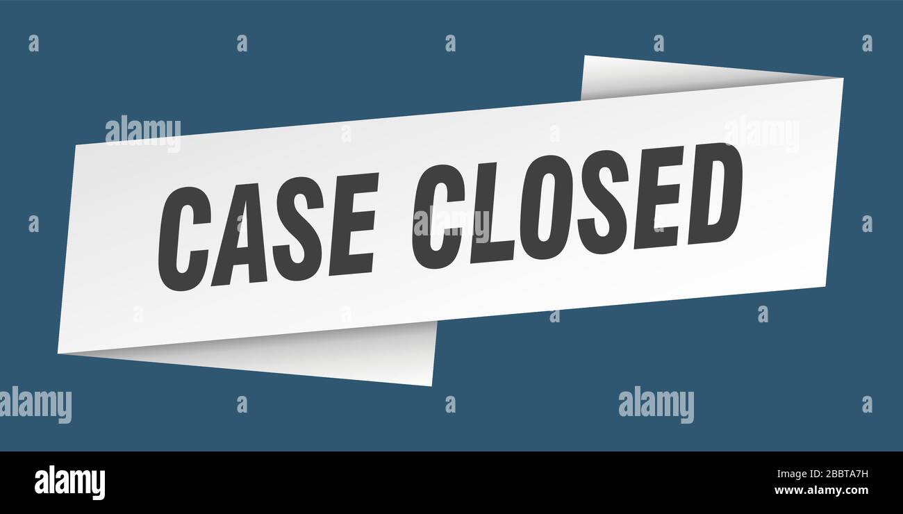 case closed banner template. case closed ribbon label sign Stock Vector ...