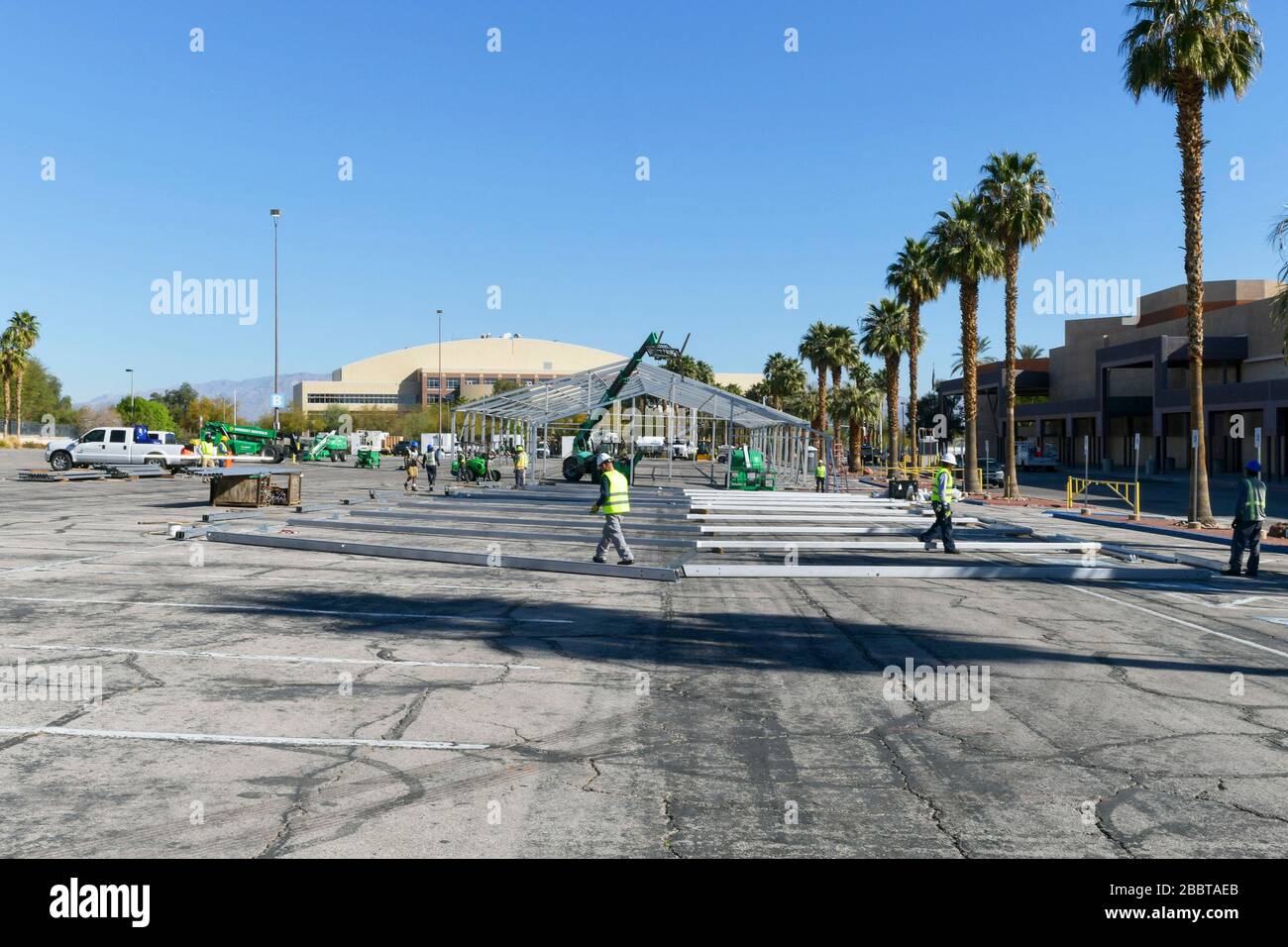 Las Vegas, USA. 01st Apr, 2020. Las Vegas to build temporary Hospital ...