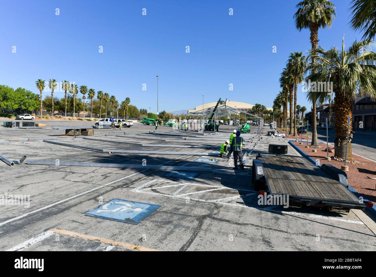 Las Vegas, USA. 01st Apr, 2020. Las Vegas to build temporary Hospital ...