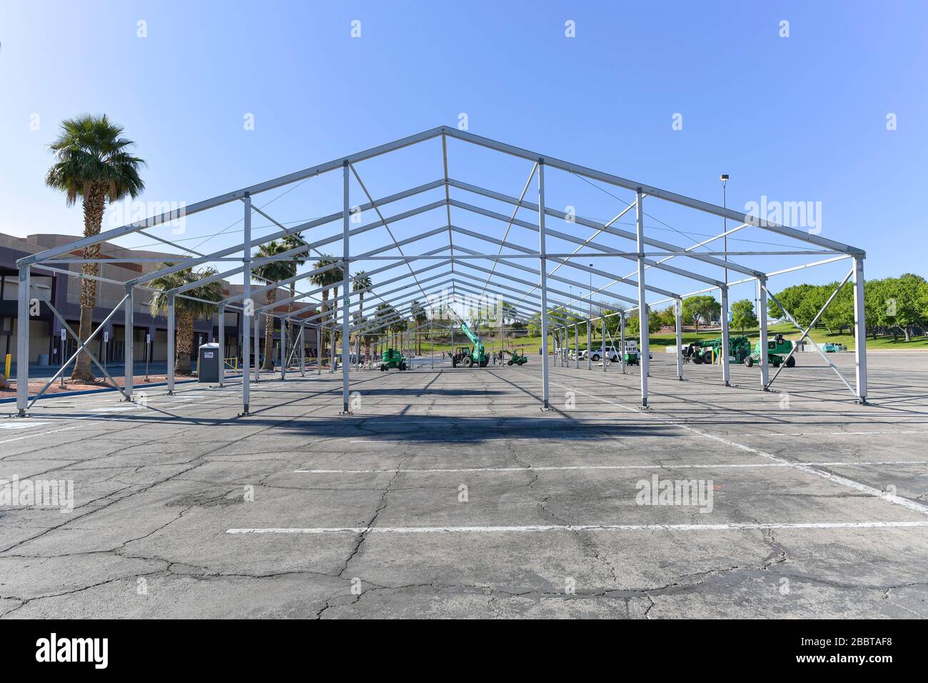 Las Vegas, USA. 01st Apr, 2020. Las Vegas to build temporary Hospital ...