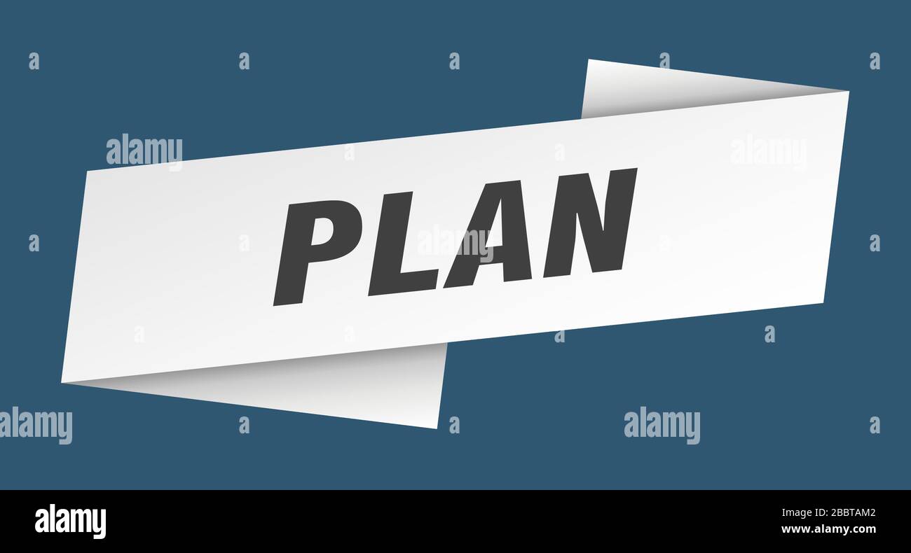plan banner template. plan ribbon label sign Stock Vector Image & Art ...