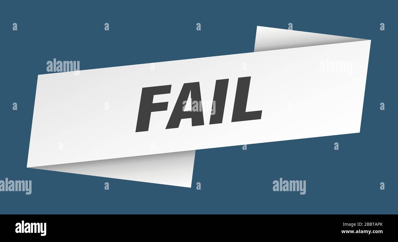fail banner template. fail ribbon label sign Stock Vector Image & Art ...