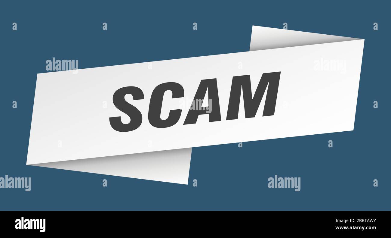scam banner template. scam ribbon label sign Stock Vector Image & Art ...