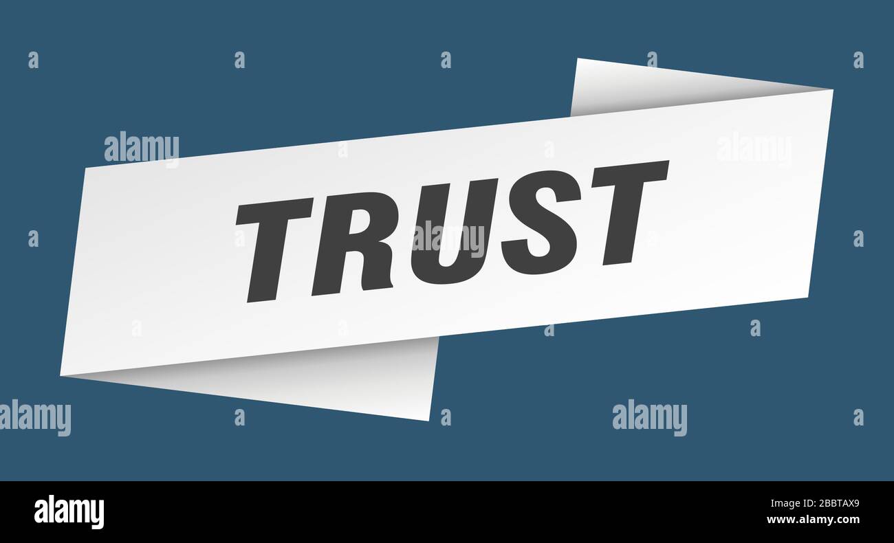 trust banner template. trust ribbon label sign Stock Vector Image & Art ...