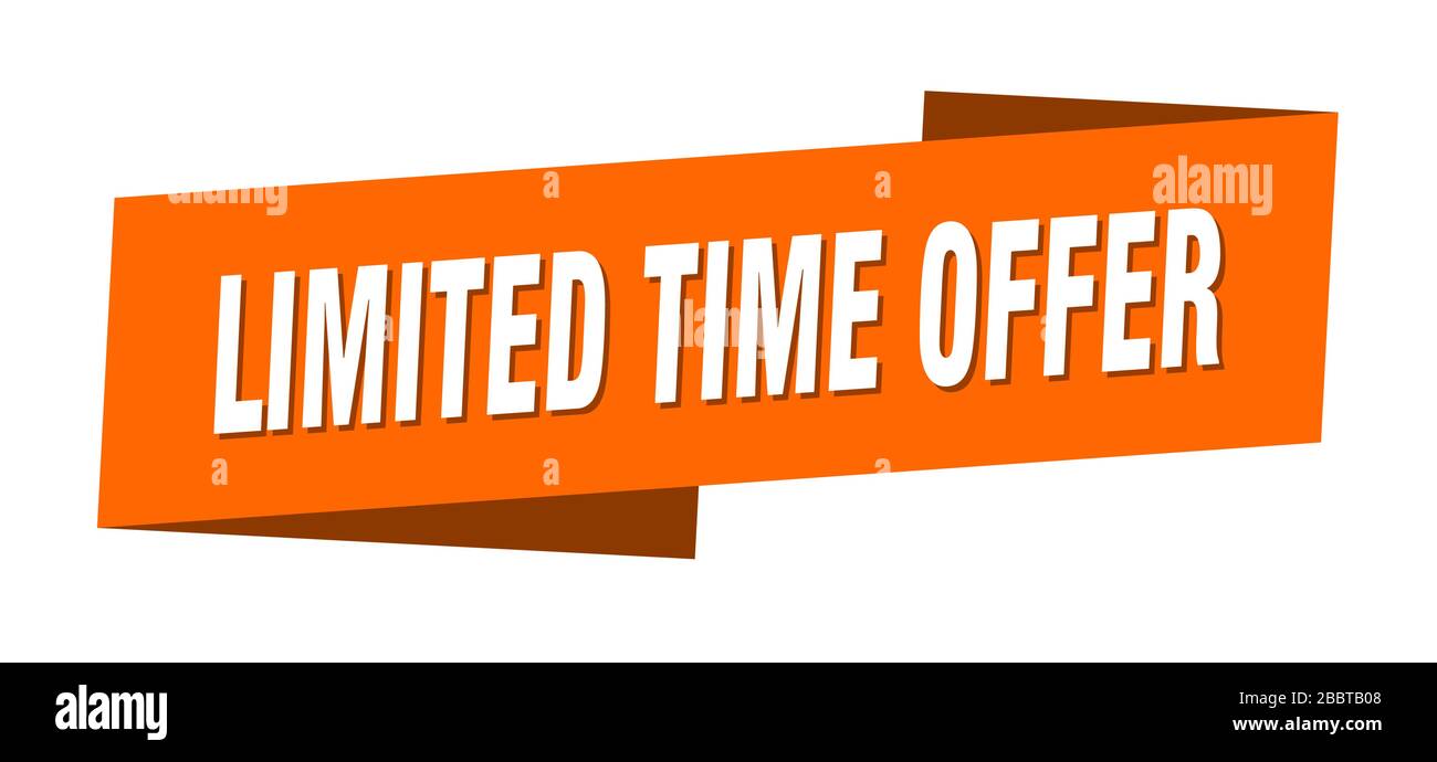 limited time offer banner template. limited time offer ribbon label ...