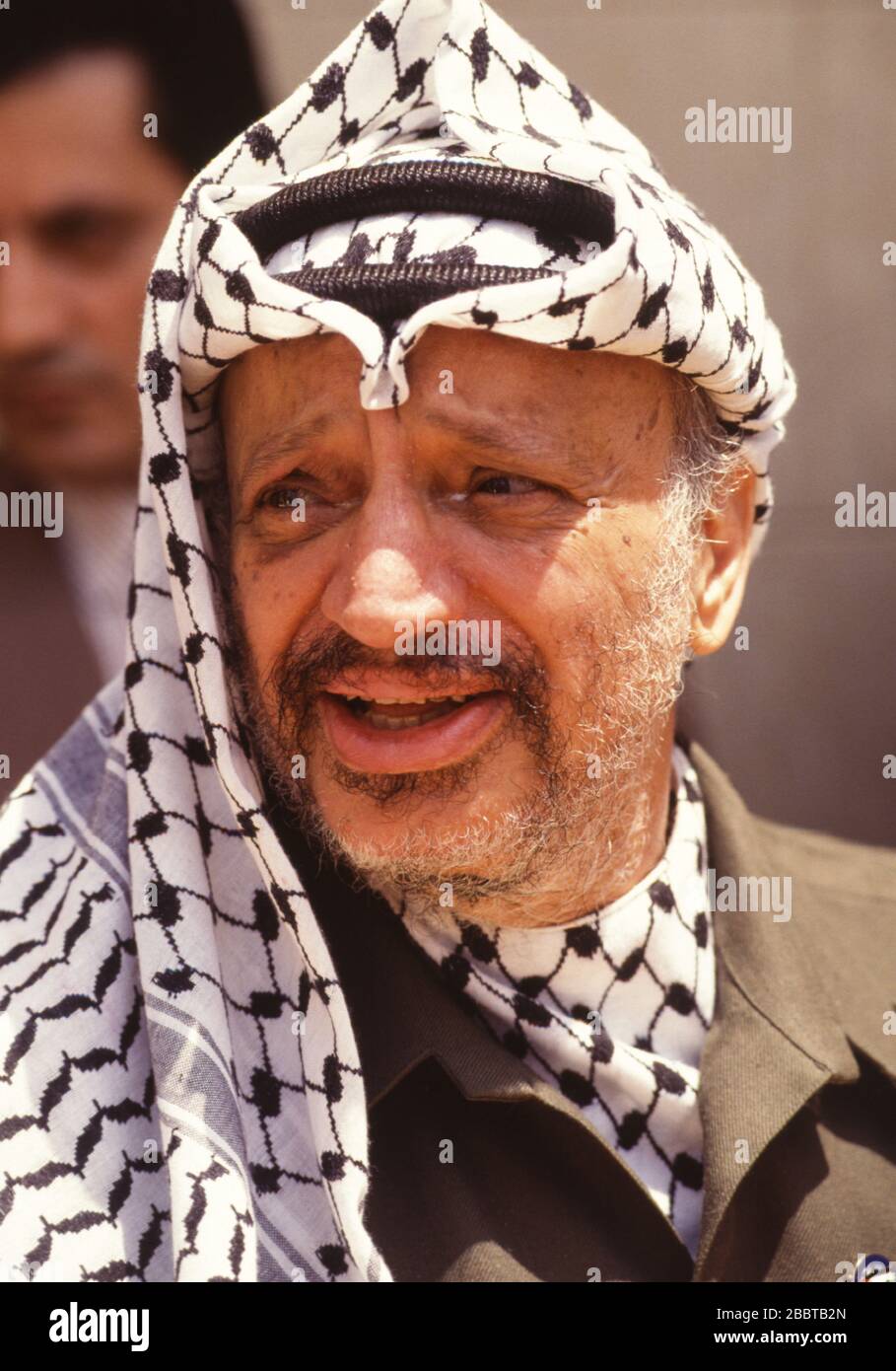 Cairo, Egypt - 15 April 1992 - PLO Chairman Yasser Arafat meets ...