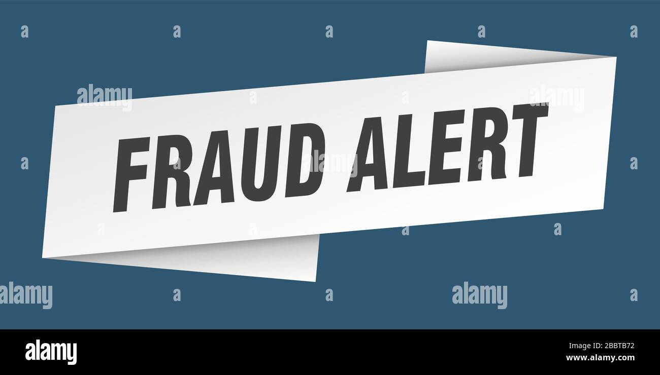 fraud alert banner template. fraud alert ribbon label sign Stock Vector ...