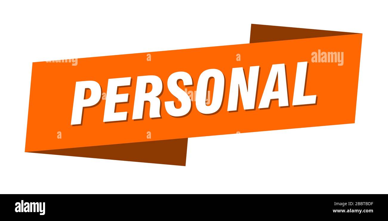 personal banner template. personal ribbon label sign Stock Vector Image ...