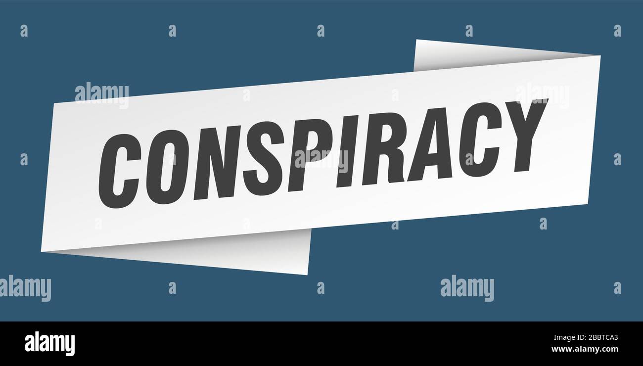conspiracy banner template. conspiracy ribbon label sign Stock Vector ...
