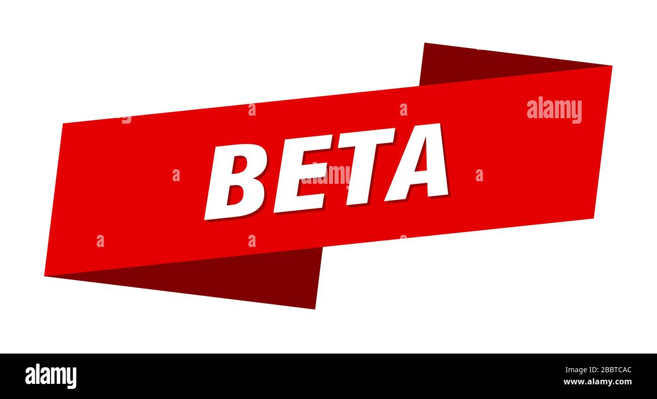 beta banner template. beta ribbon label sign Stock Vector Image & Art ...