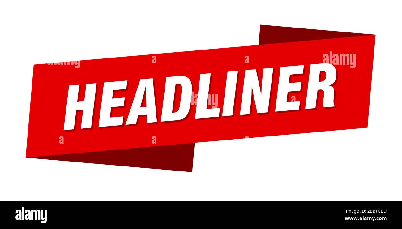 headliner banner template. headliner ribbon label sign Stock Vector ...