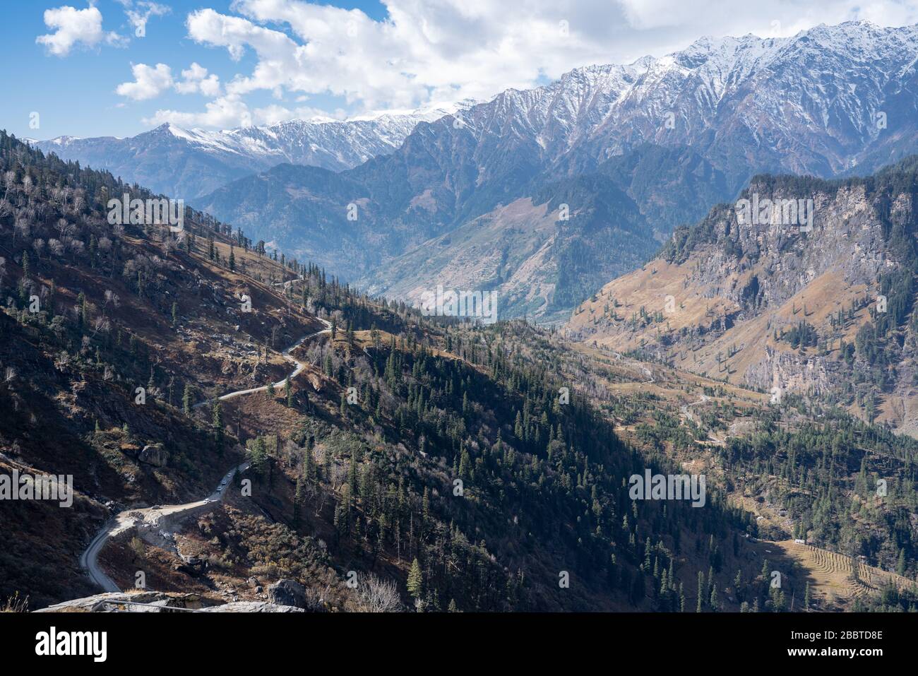 India Manali Rohtang Pass road - Oct 2018: Rohtang Pass in Northern ...