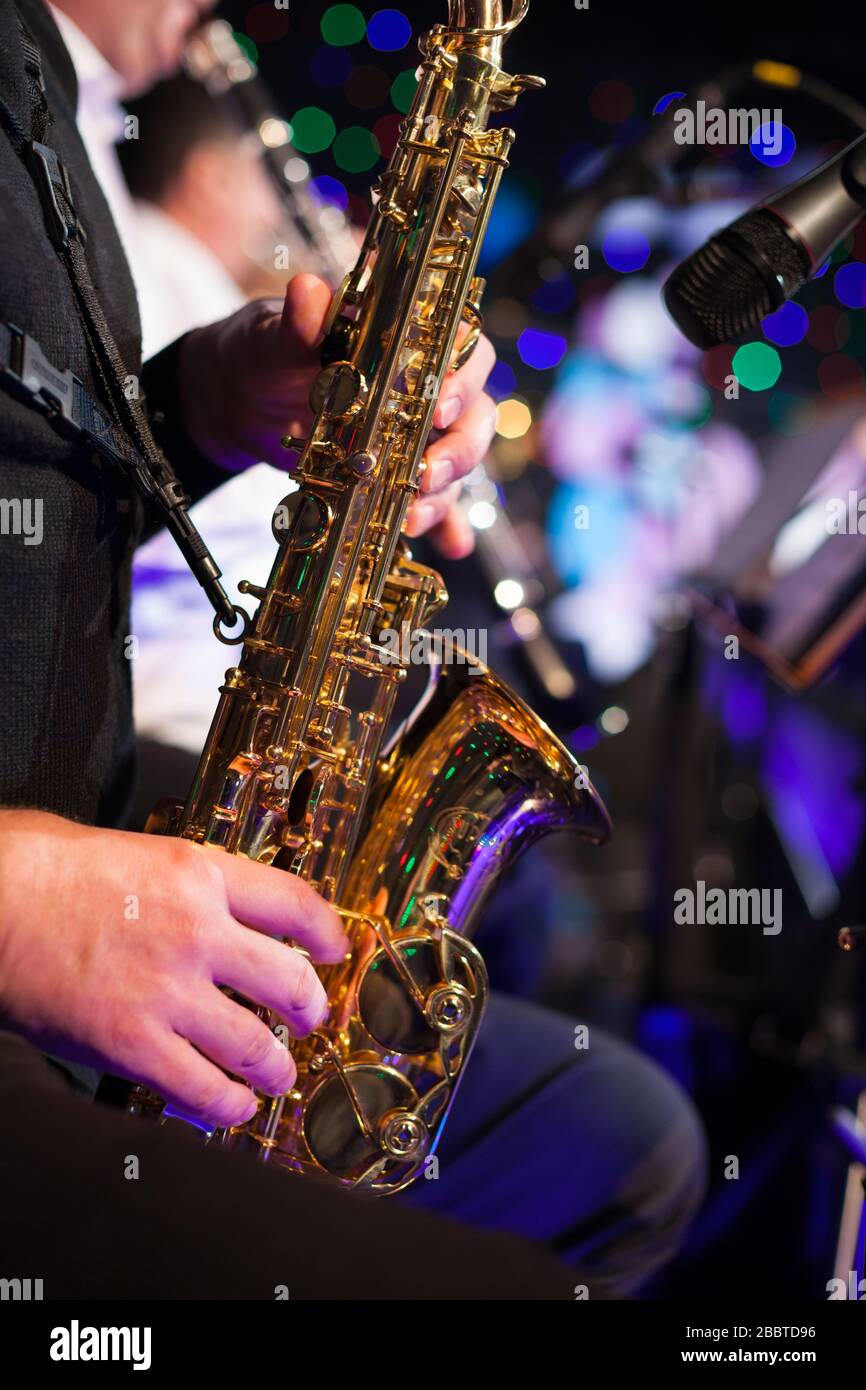 Male sax player hi-res stock photography and images - Alamy