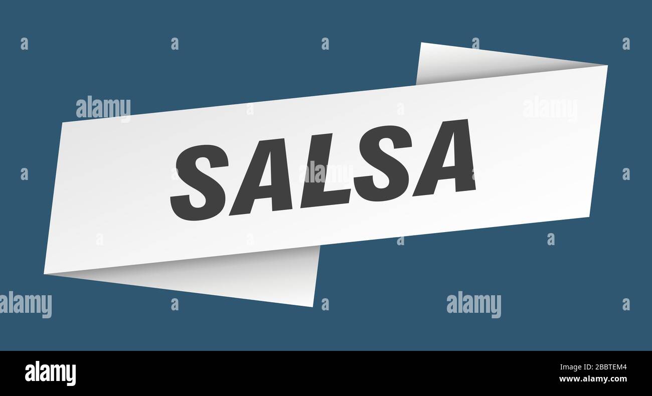 salsa banner template. salsa ribbon label sign Stock Vector Image & Art ...