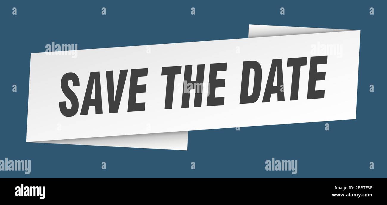 save the date banner template. save the date ribbon label sign Stock ...