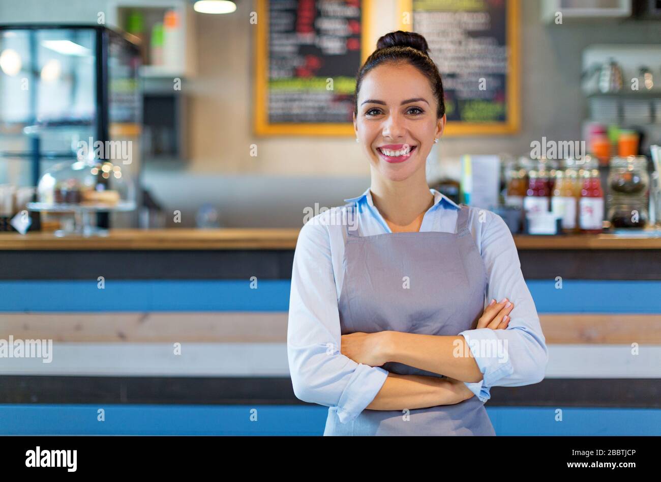Working in coffee shop hi-res stock photography and images - Alamy