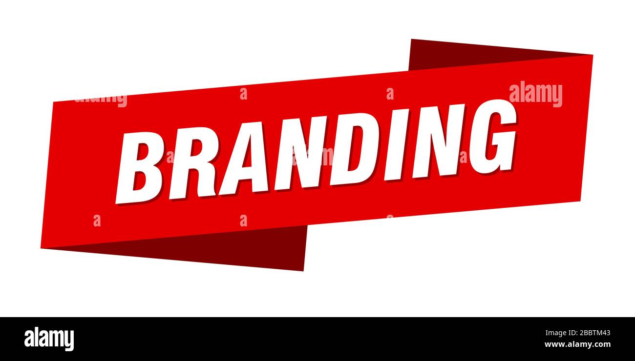 branding banner template. branding ribbon label sign Stock Vector Image ...