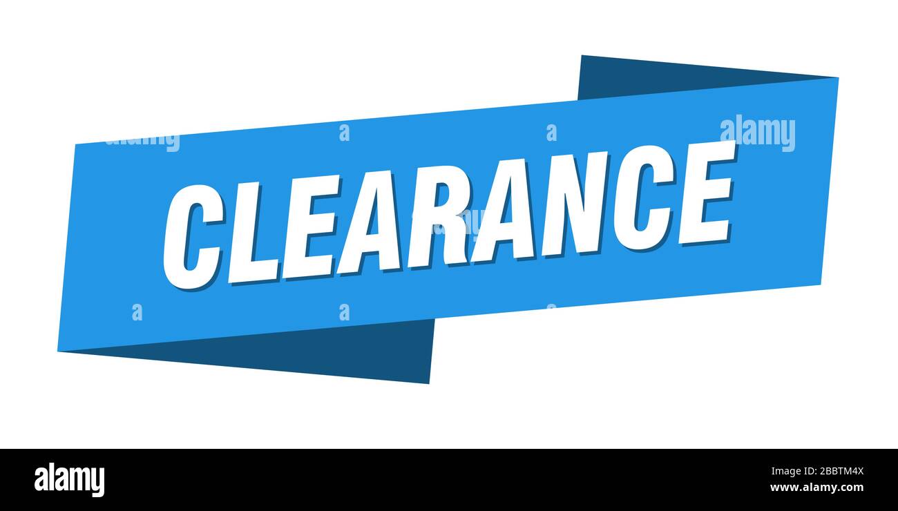 clearance banner template. clearance ribbon label sign Stock Vector ...