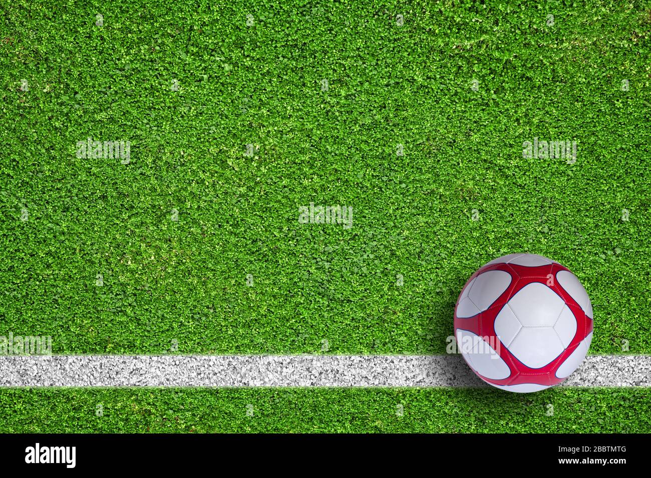 Closeup image of natural green grass soccer field Stock Photo - Alamy