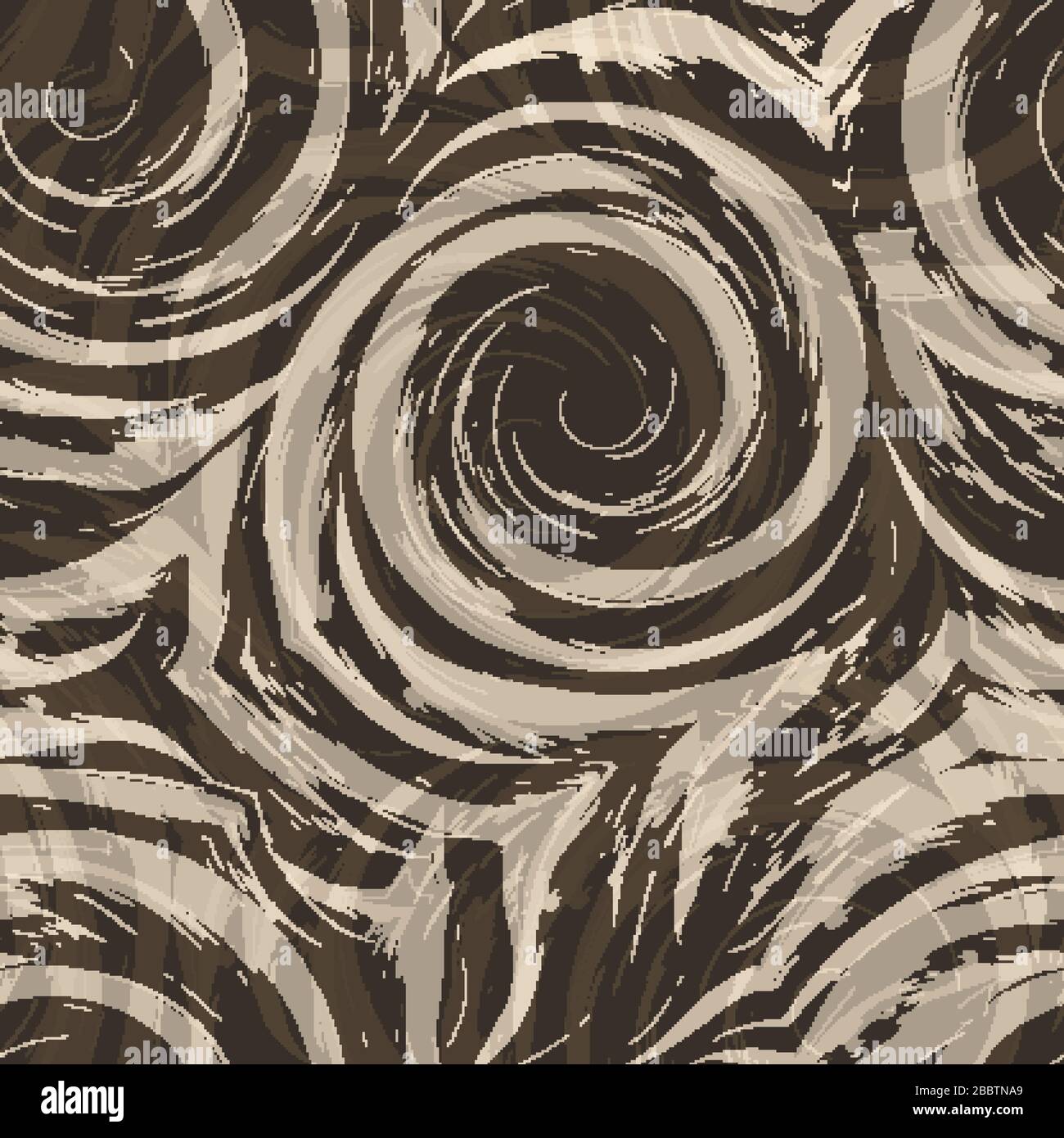 Vector seamless pattern of spirals and curls. Abstract beige texture ...