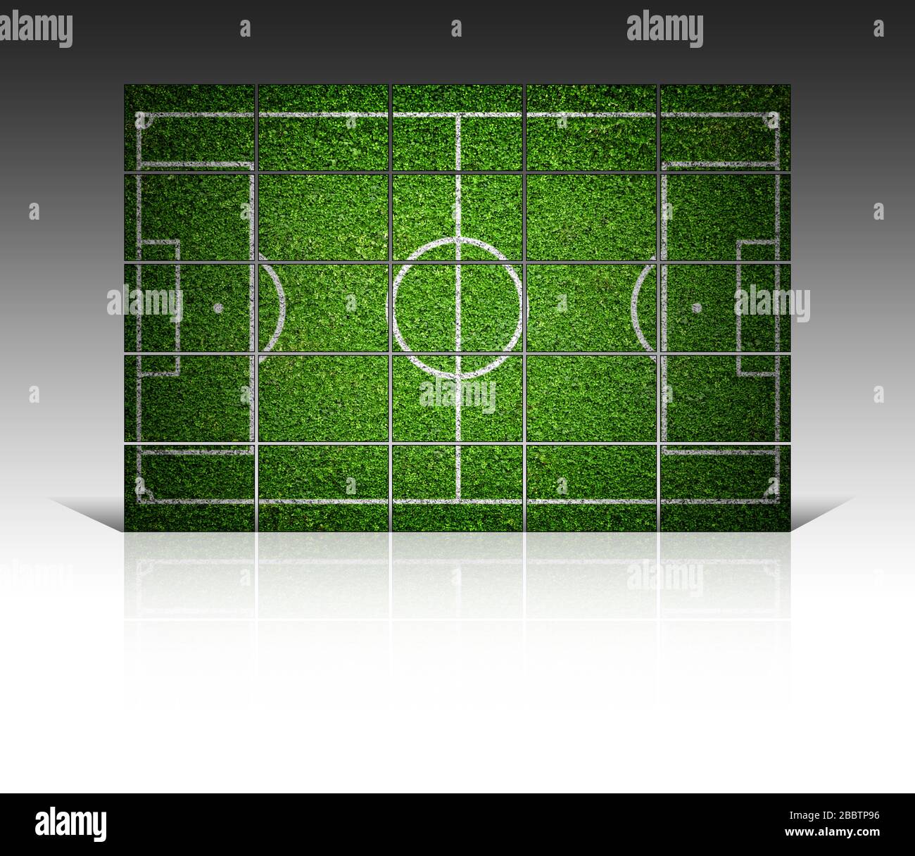 Closeup image of natural green grass soccer field with copy space Stock ...