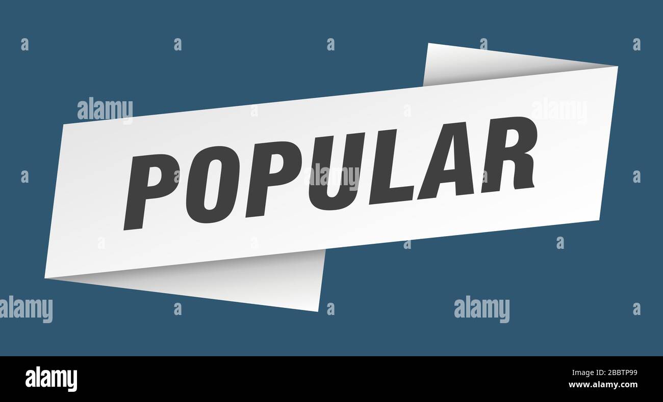 popular banner template. popular ribbon label sign Stock Vector Image ...