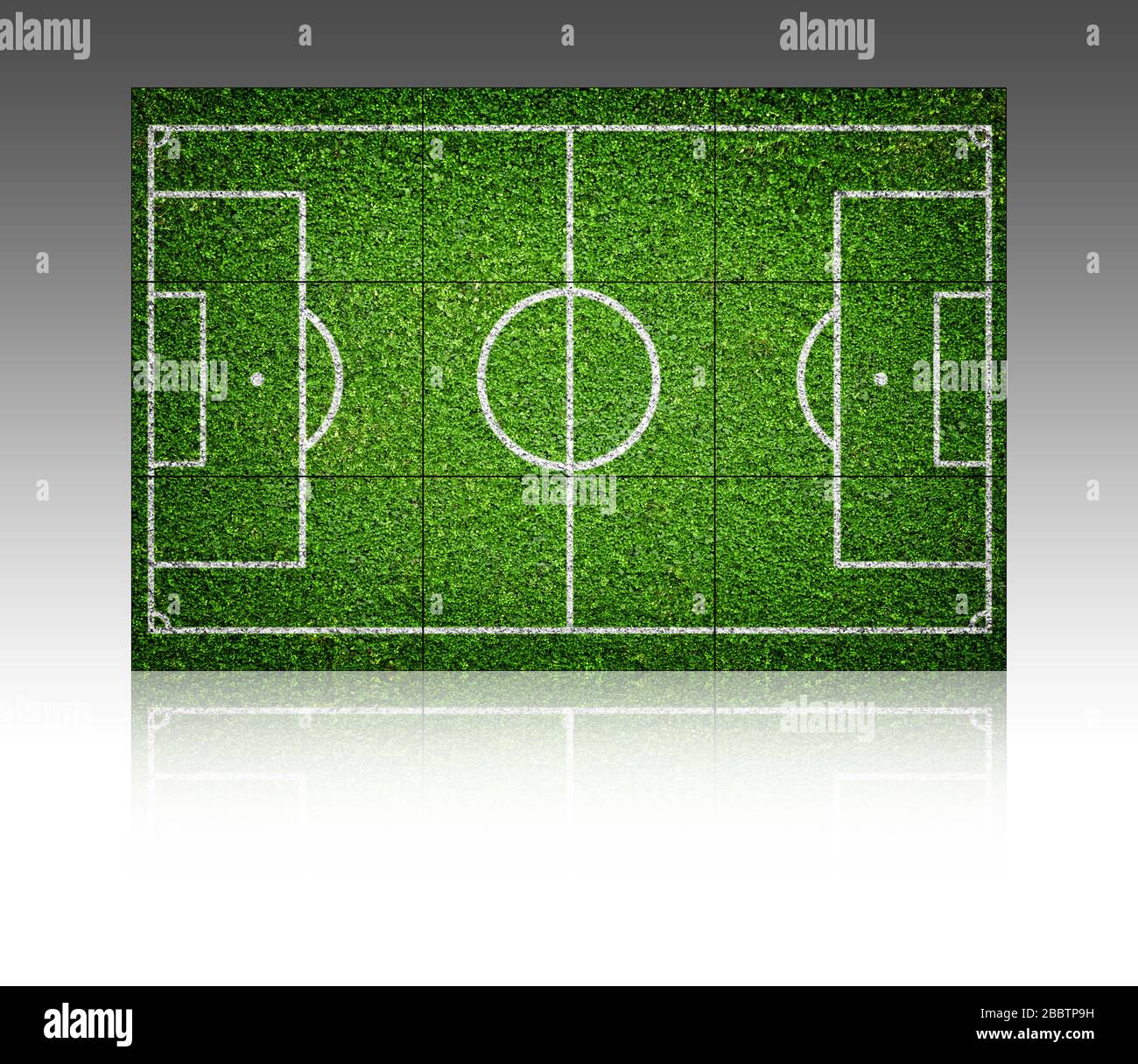 Closeup image of natural green grass soccer field with copy space Stock ...