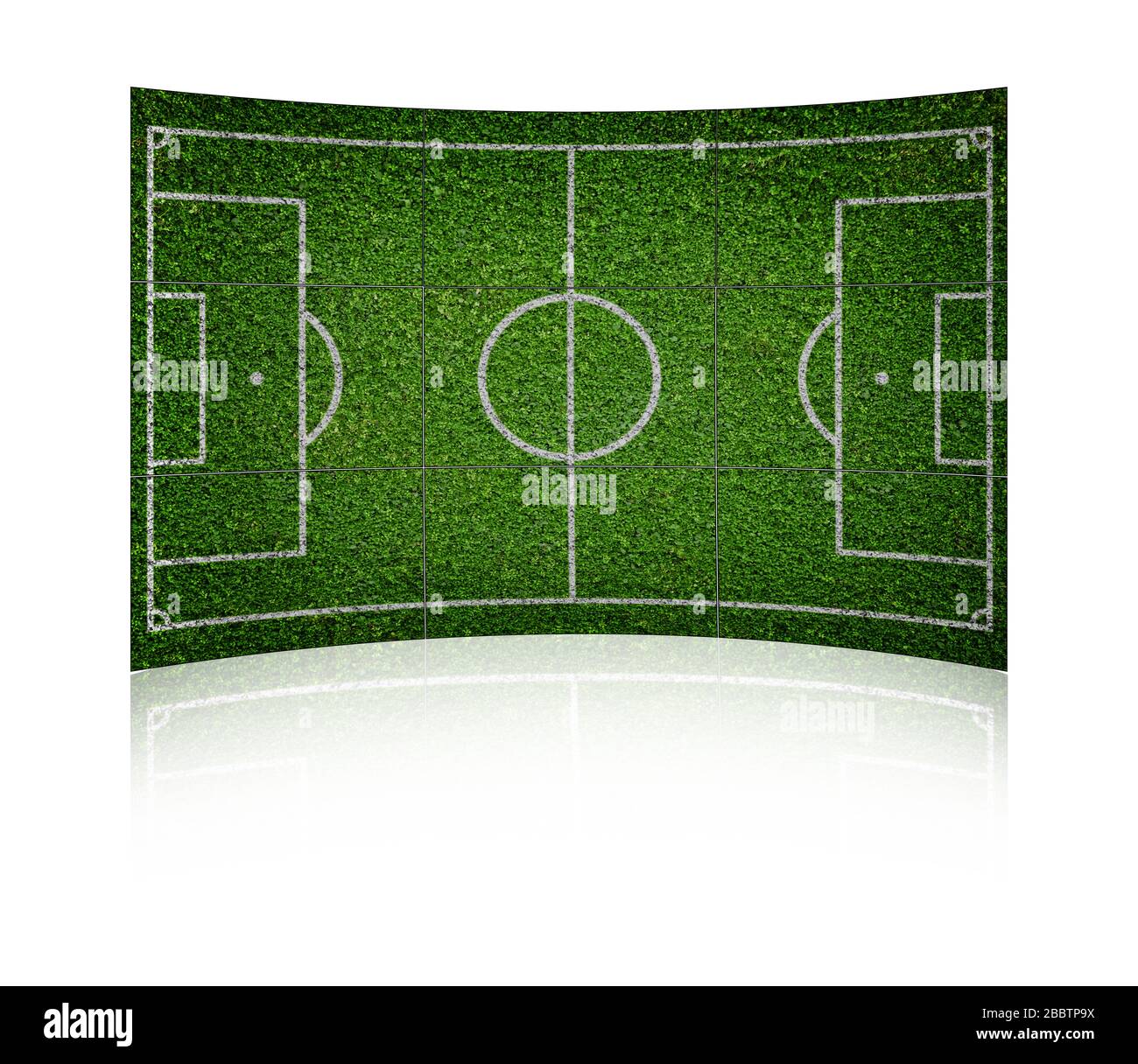 Closeup image of natural green grass soccer field Stock Photo - Alamy