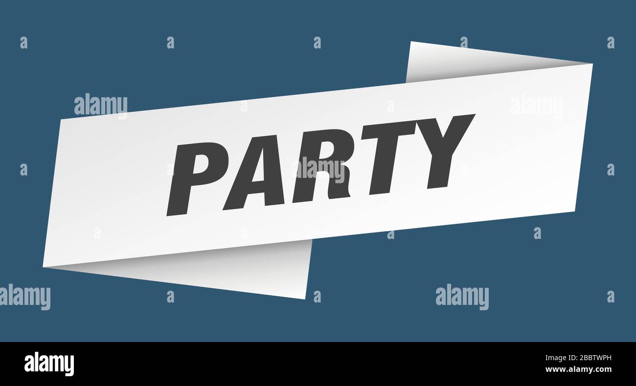 party banner template. party ribbon label sign Stock Vector Image & Art ...