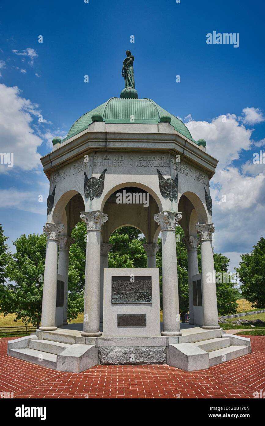 Maryland State Monument, Antietam, MD Stock Photo - Alamy