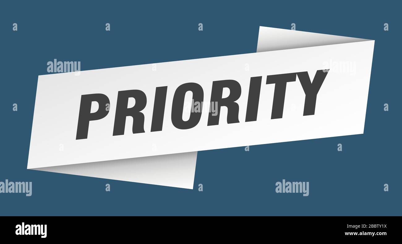 priority banner template. priority ribbon label sign Stock Vector Image ...